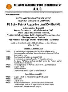 Décès de Patrick Lawson : Voici le programme des obsèques
